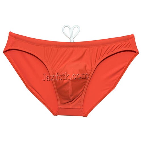 Men's One-piece Front Swim Briefs Drawstring Swimwear Ice Silk Pouch ...