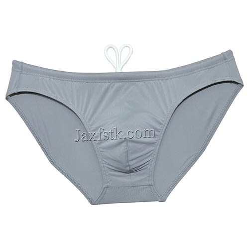 Men's One-piece Front Swim Briefs Drawstring Swimwear Ice Silk Pouch ...