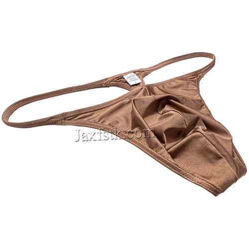 Sexy Men's Shiny Ice Silk String Thong Underwear Soft Bulge Pouch T ...