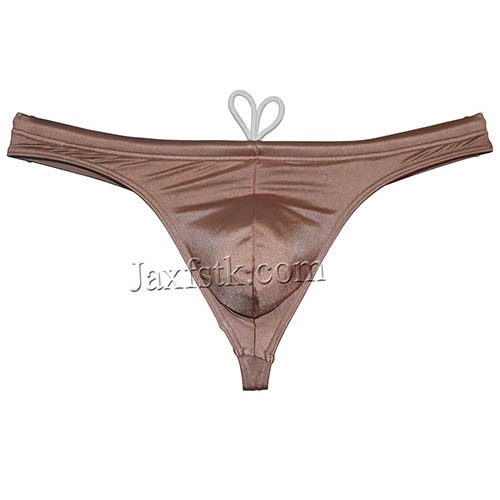 Men's Shiny Swim Thong Smooth Swimsuit Board Surf Elastic Swimwear T ...