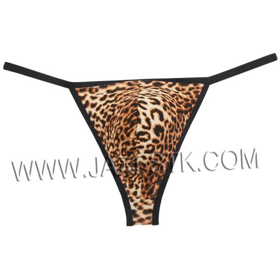 Fashion Leopard Print Sexy Men's G-strings Male Thong Underwear Smooth ...