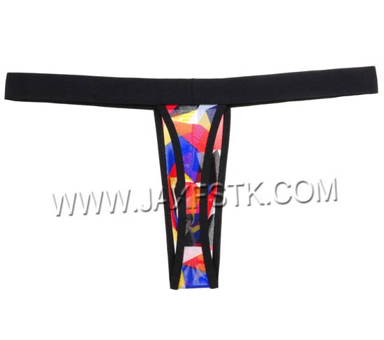 Men's Belt Micro Thong Yarn Plaid T-Back Mini G-String Bulge Pouch ...