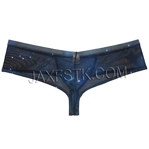 Sexy Mini Bikini Men's Starry Sky Mesh Pouch Boxers Briefs Underwear Half Cover Back Cheeky ...