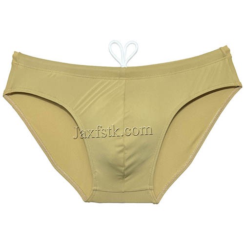 Mens Vintage Swim Briefs Drawstring Draws Swimwear Ice Silk Lined Retro ...